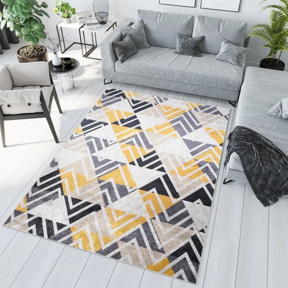 Výrazný trendy koberec s geometrickým vzorem Šířka: 80 cm | Délka: 150 cm