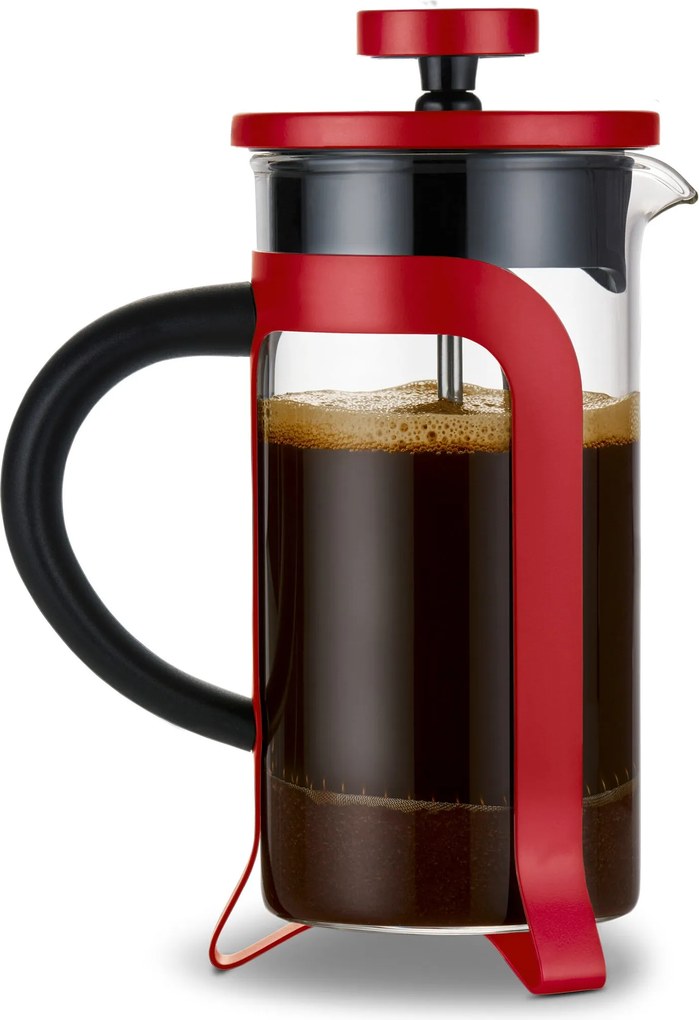 Tchibo - Konvička french press 300 ml - barva: červená