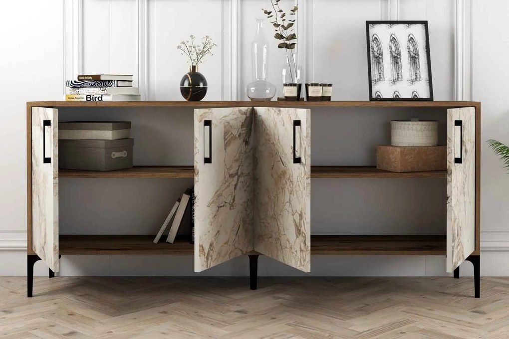 Designová komoda Harsha 180 cm vzor mramor