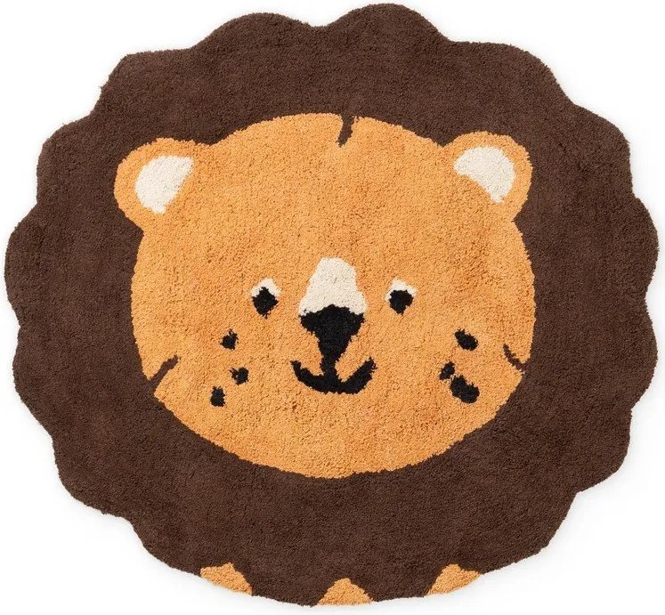 Oranžový/hnědý pratelný/ručně tkaný bavlněný dětský koberec 112x120 cm Snuggle Lea – Hanse Home