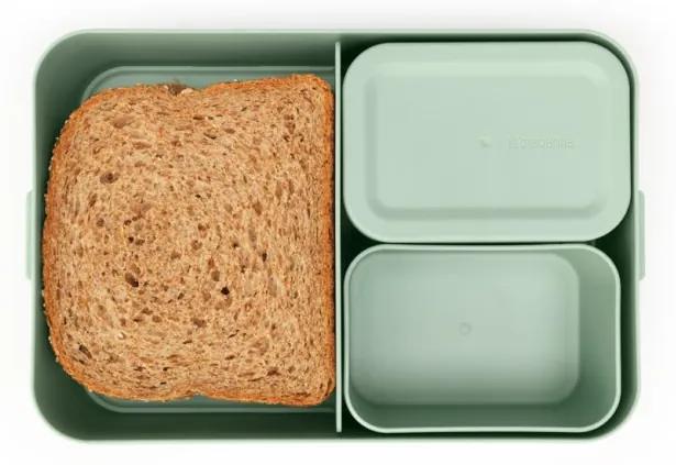 Brabantia MAKE&TAKE LARGE Obědový box Bento 25,5x16,7x6,2 cm - nefritově zelená