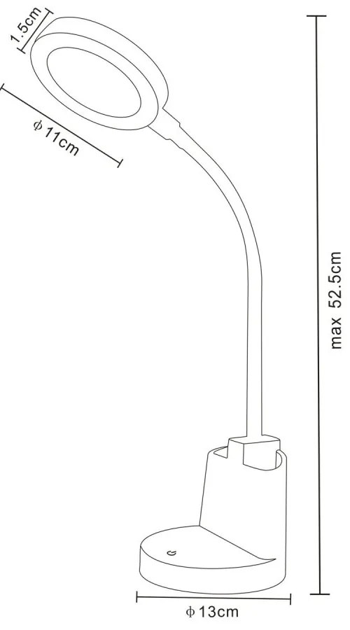 VELAMP Stolní lampa 7W TL1602N s dotykovým spínačem