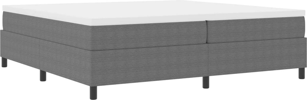 Rám platformy Světle šedá 200 x 200 cm Žebrovaná látka 3337427