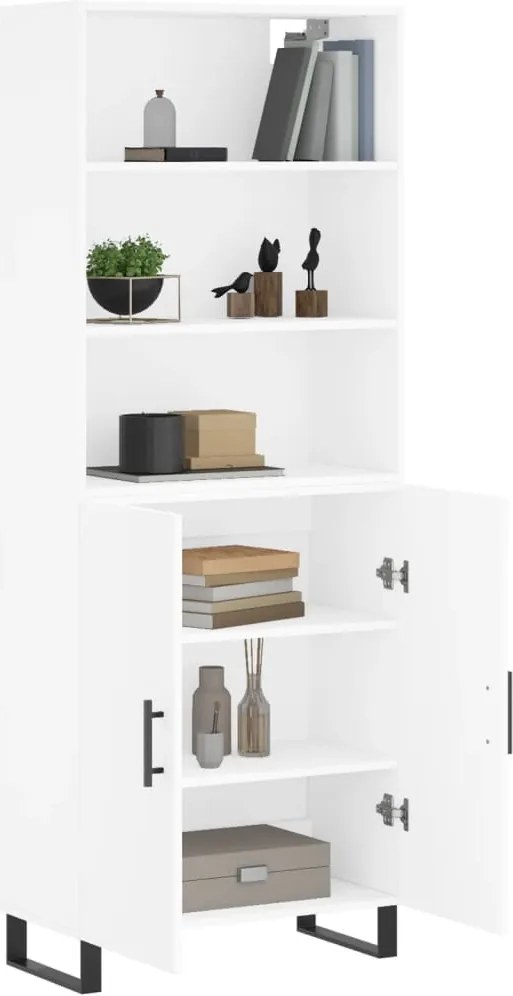 Skříň highboard bílá 69,5 x 34 x 180 cm kompozitní dřevo 3189277