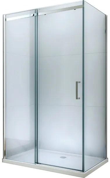Mexen Omega 3-stěnový sprchový kout 160x90 cm, 8mm čiré sklo - chromový profil, 825-160-090-01-00-3S