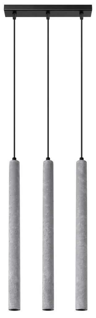 Sollux Lighting Závěsné svítidlo PASTELO 3L betonové