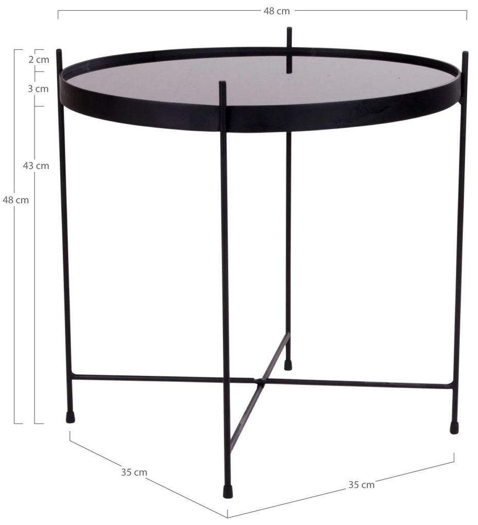 Černý konferenční stolek Mattr 48 cm