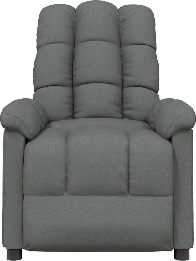 Masážní křeslo tmavě šedé textil 289807