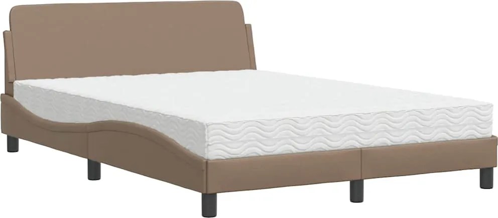 Postel s matrací Dover cappuccino 140 x 190 cm umělá kůže 3208401