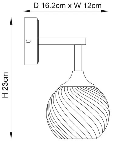 Endon 103173 - Nástěnné svítidlo ALLEGRA 1xE14/7W/230V mosaz/čirá