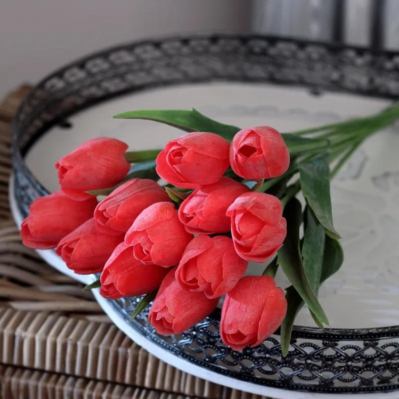 Umělé tulipány červené 43cm