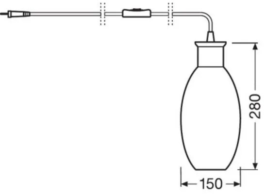 Ledvance - Stolní lampa GRAPE 1xE27/40W/230V oranžová