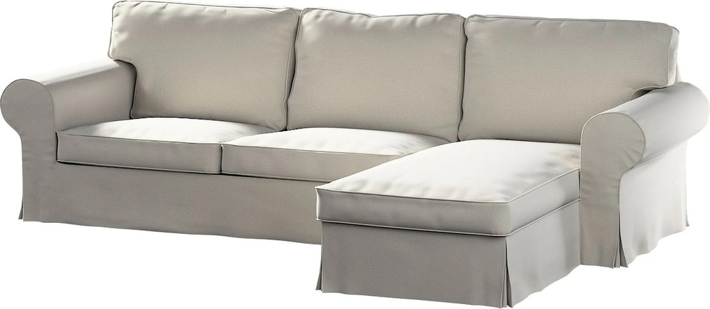 Potah na pohovku IKEA Ektorp 2-místná s lenoškou barva šedá látka sametová