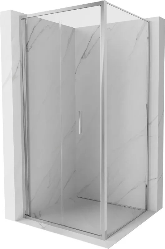 Mexen Exo, skládací sprchová kabina, dveře 120 cm + boční stěna 120 cm, transparentní sklo, chrom, 816-120-120-01-00