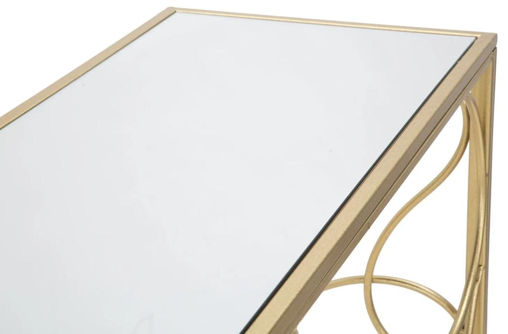 Mauro Ferretti Zlatý konzolový stolek Ferretti Artios, 140x40x80 cm