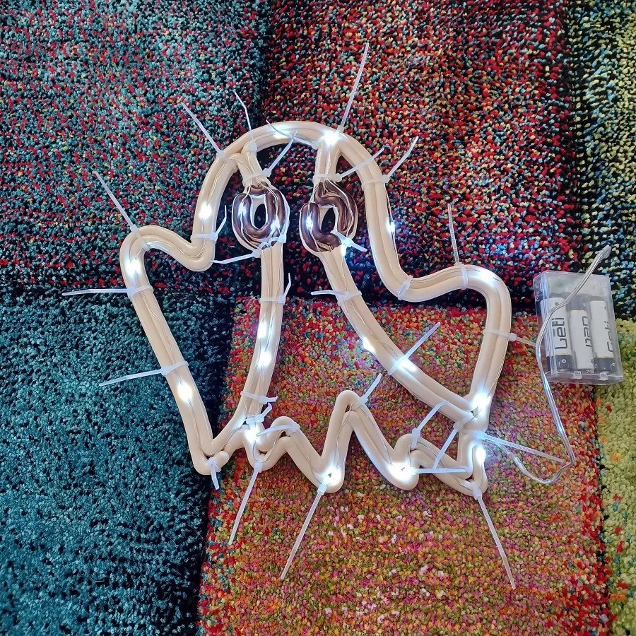 ECOprint ozdoba duch 30 cm bílá, 3D tisk, plast, venkovní