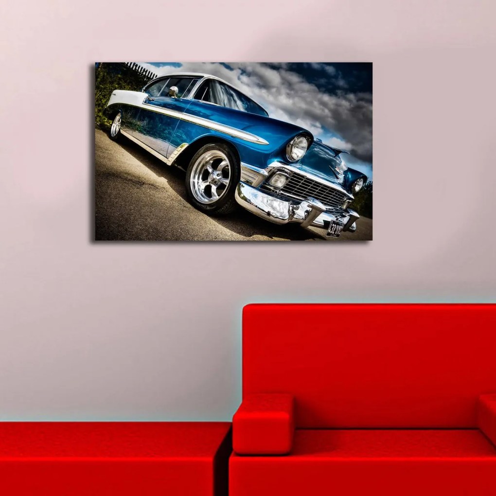 Obraz s led osvětlením Chevrolet Bel Air 70x45 cm