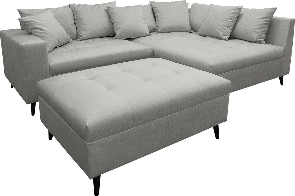 XXXLutz ROHOVÁ SEDAČKA, textil, šedá MID.YOU - Sedací soupravy - 001628000312