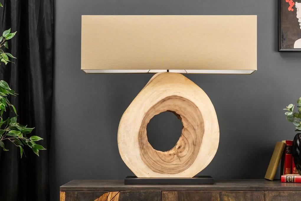 Designová stolní lampa Deandre, 92 cm ořech