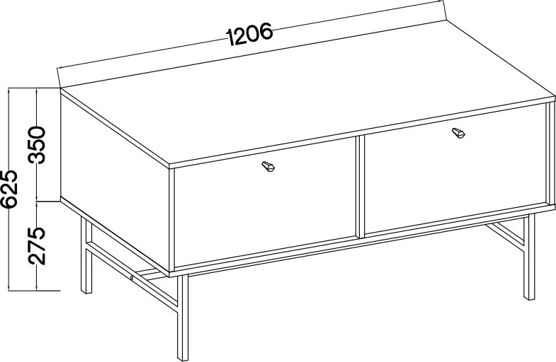 FALCO TV stolek Tomila 302/3 Odstín: Černý grafit