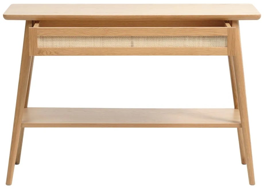 Konzolový stolek s deskou v dubovém dekoru v přírodní barvě 40x110 cm Barrali – Unique Furniture