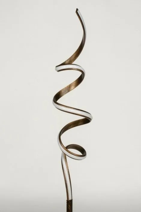 Stojací designová LED lampa Spira Bronse