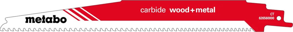 Pilový plátek Metabo Carbide Wood + Metal, 225 x 1,25 mm, CT, 3-4 mm, 6-8 TPI (626560000)