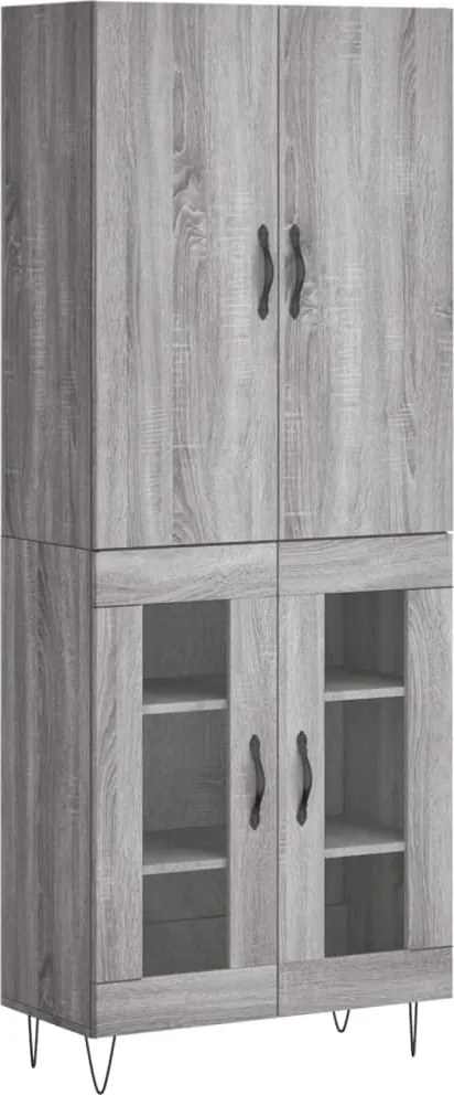 Skříň highboard šedá sonoma 69,5 x 34 x 180 cm kompozitní dřevo 3198071