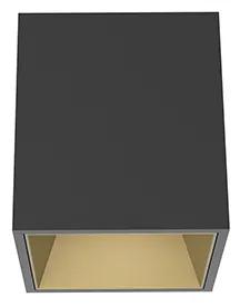 Flos 03.6011.14 Kap 80, černé - matně zlaté stropní svítidlo, 1x8,7W LED 2700K, 8,3x8,3cm