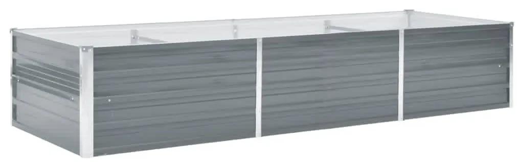 Vyvýšený záhon pozinkovaná ocel 240 x 80 x 45 cm šedý - Default Title