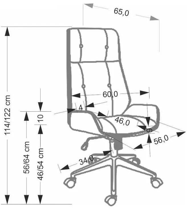 Kancelářské křeslo Poole, béžová / ořech