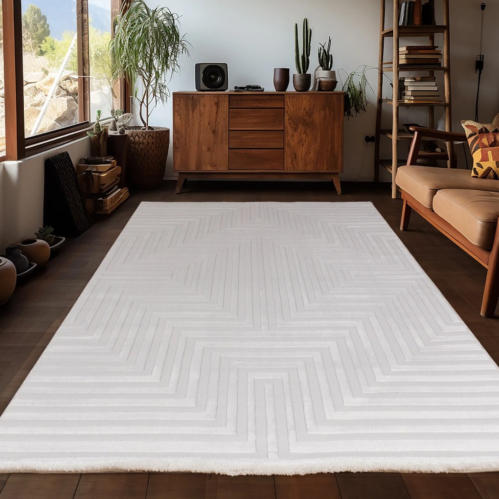 AKCIA: 200x290 cm Kusový koberec Sahara 1111 Cream, biela, obývacia izba, Ayyildiz