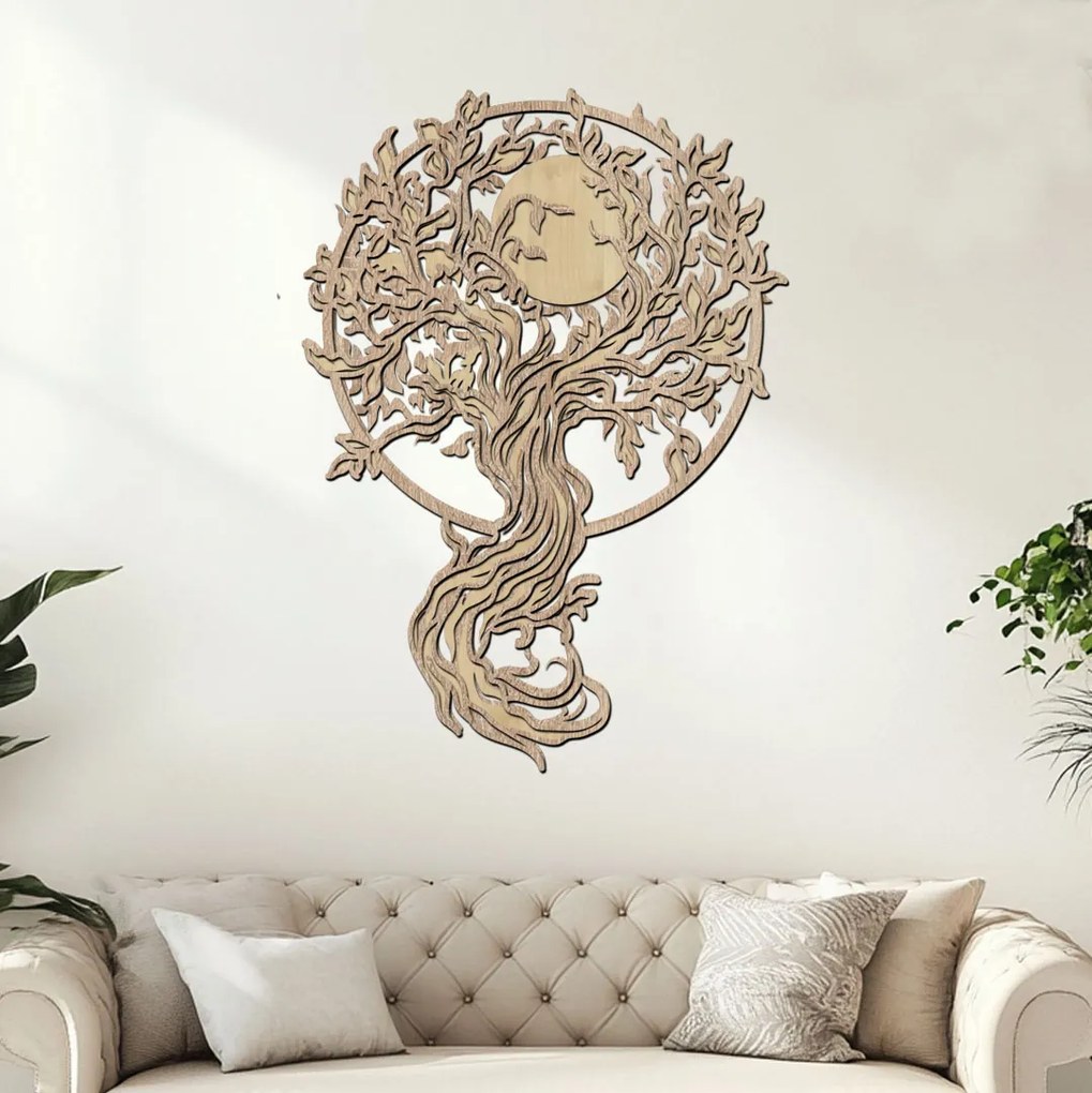 dřevo života 3 vrstvý dřevěný strom ROVNOVÁHY Zvolte rozměr (cm): 43x60, Zvolte barvu dekoru: Ořech-Dub Sonoma