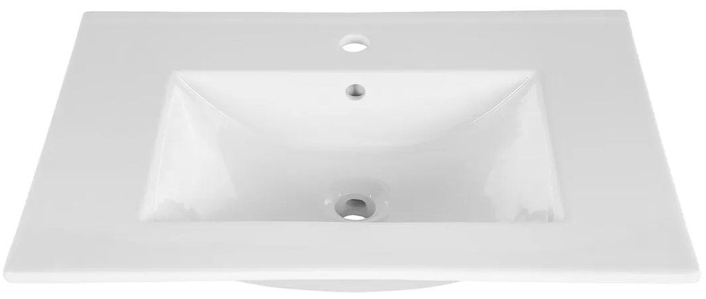 Skříňka pod umyvadlo Bali se zápustným umyvadlem 60 cm bílá/dub wotan