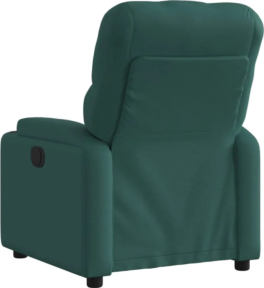 Elektrické polohovací křeslo tmavě zelené textil 3204692