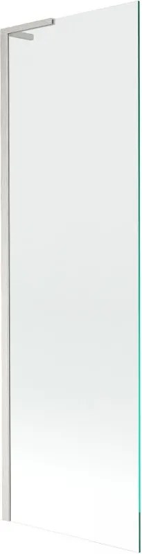 Mexen Next L, 1-křídlová vanová zástěna 60 x 150 cm, transparent, 6mm čiré sklo, profil broušená ocel, 895-060-000-03-00-97