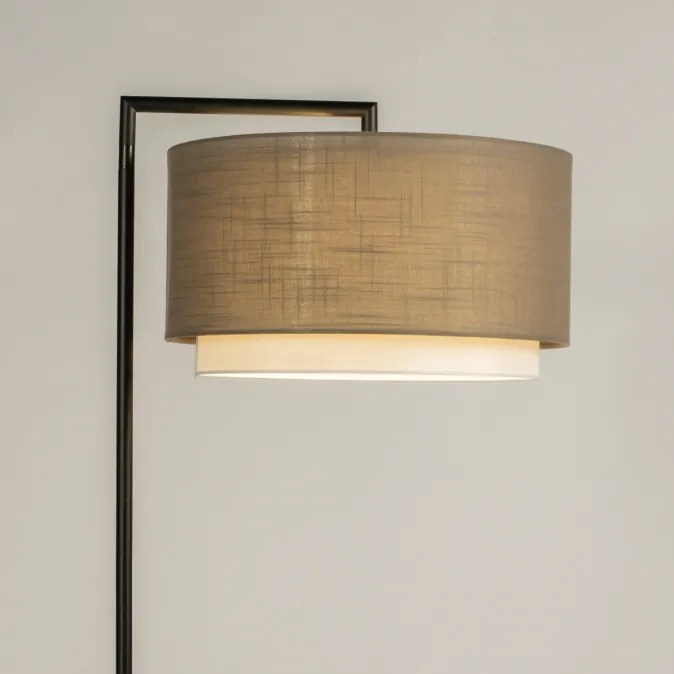 Stojací designová lampa Pallas Soffito Taupe and Black