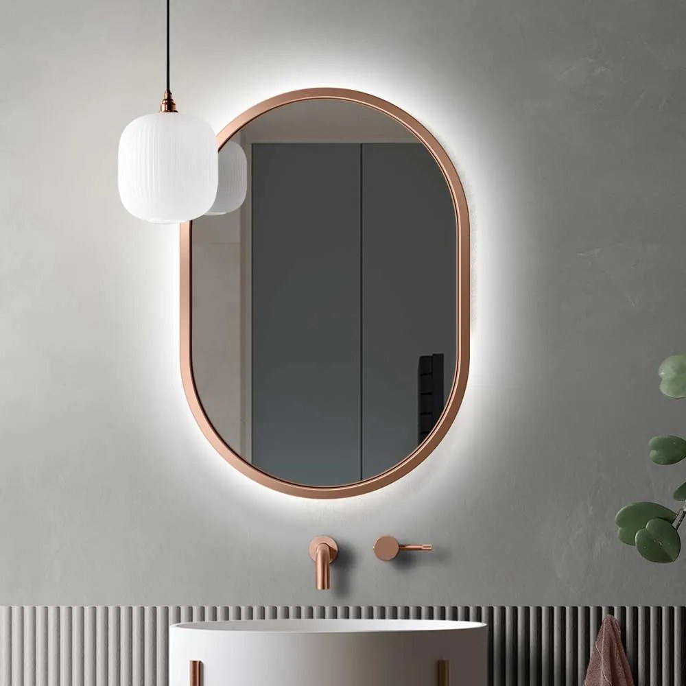 Zrcadlo Ambient LED copper Rozměr: 40x150 cm
