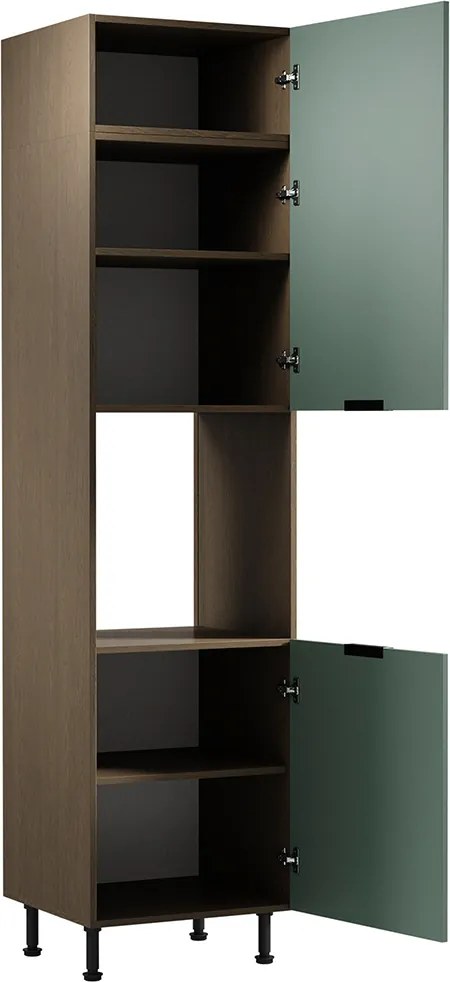 SORENTO bg | vysoká skříňka D60PWN na vestavnou troubu | 60 cm | PRAVÁ | baltic/zelená