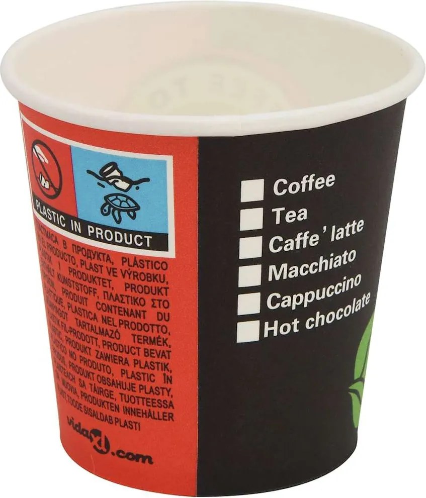 Papírové kelímky na kávu s víčky 1000 pcs 4oz 120ml 3325211
