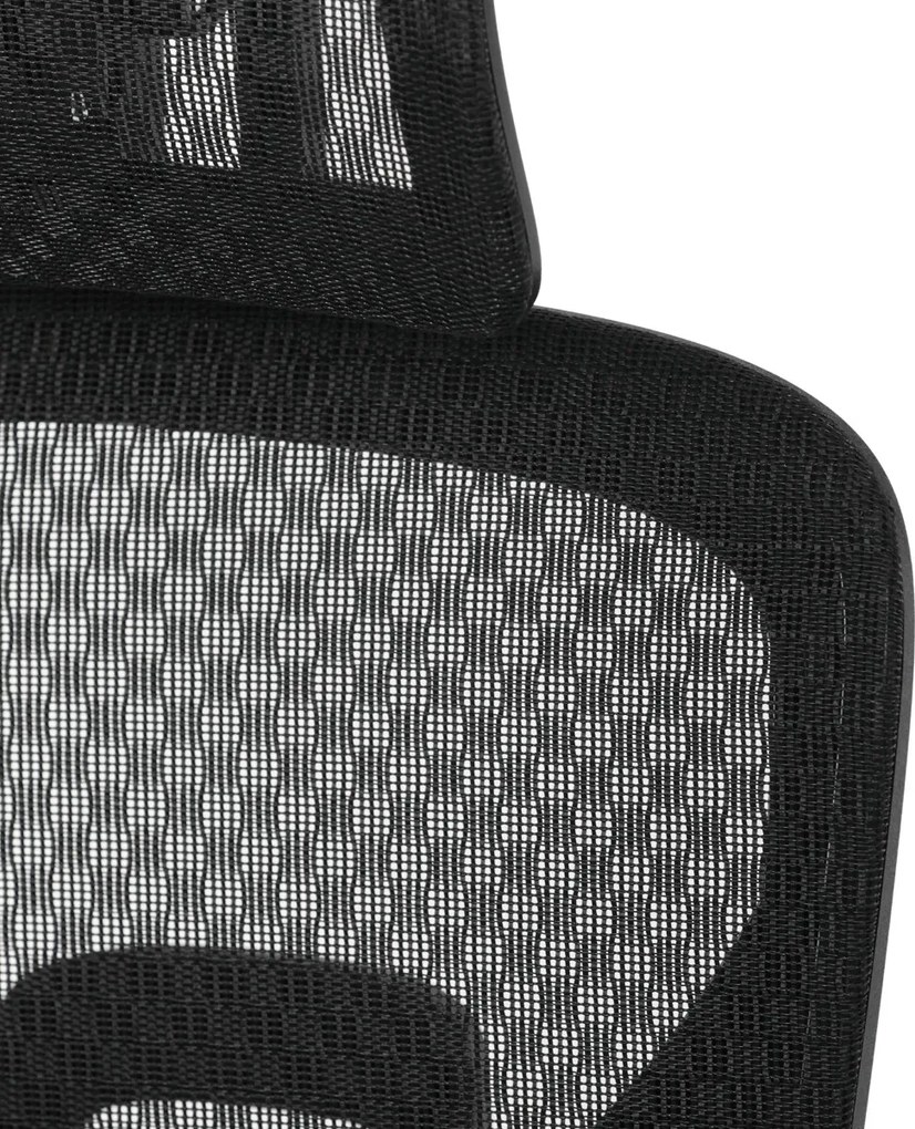 Ergonomická kancelářská židle PLUSHIO - černá síťovina