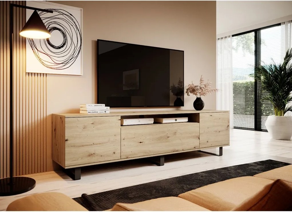 Eka Stolek pod televizi EMI 200 cm - Dub Artisan