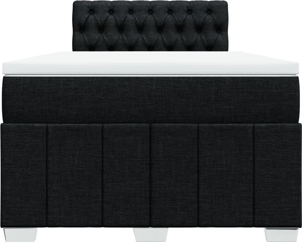 Box spring postel s matrací černá 120x190 cm textil 3287016