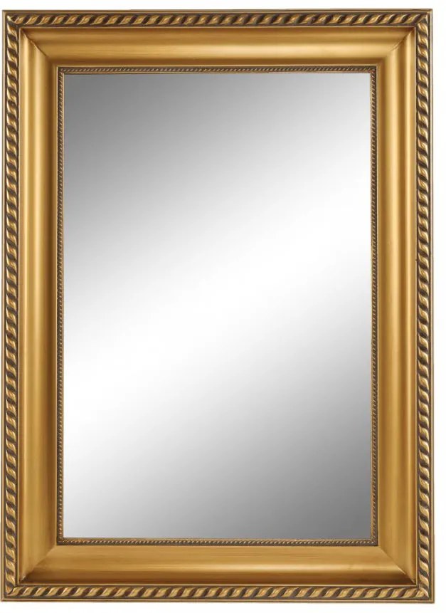 Tempo Kondela Zrcadlo, dřevěný rám zlaté barvy, MALKIA TYP 10