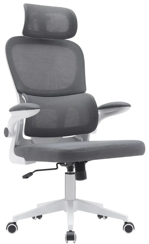Ergonomická kancelářská židle KAIRO - šedá síťovina