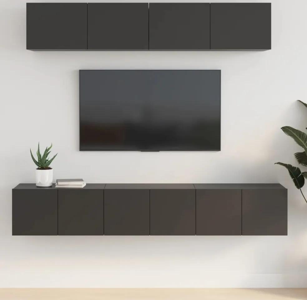 vidaXL 5dílný set TV skříněk kompozitní dřevo [3114427] Barva: Betonová šedá