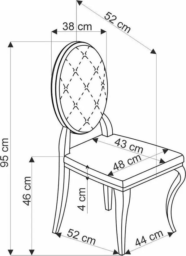 Jídelní židle Aylin, černá / zlatá