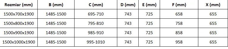 Mexen Omega sprchový kout 150x100cm, 8mm sklo, černý profil-čiré sklo, 825-150-100-70-00