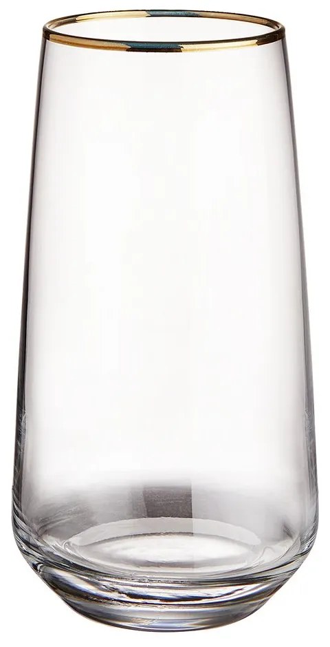 TOUCH OF GOLD Sklenice na longdrink se zlatým okrajem 480 ml