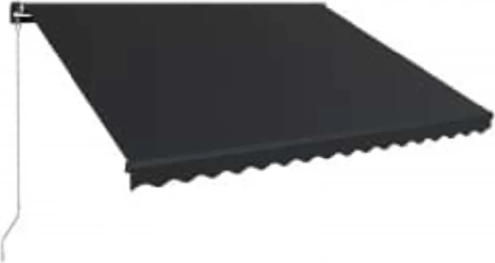 Ručně zatahovací markýza s LED světlem 450 x 300 cm antracitová 3051246